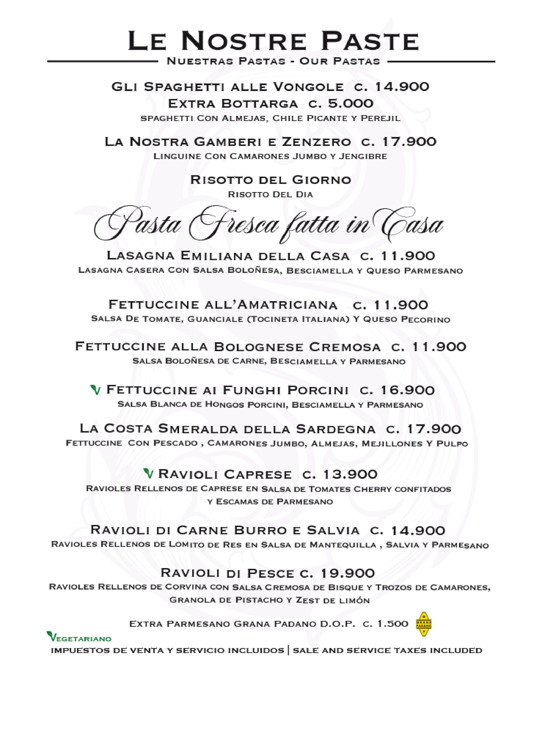 Nuestro menú - Gusto Lindora